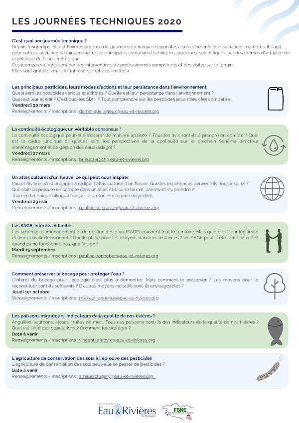 Formation | Participez à nos journées techniques | Eau et Rivières de Bretagne